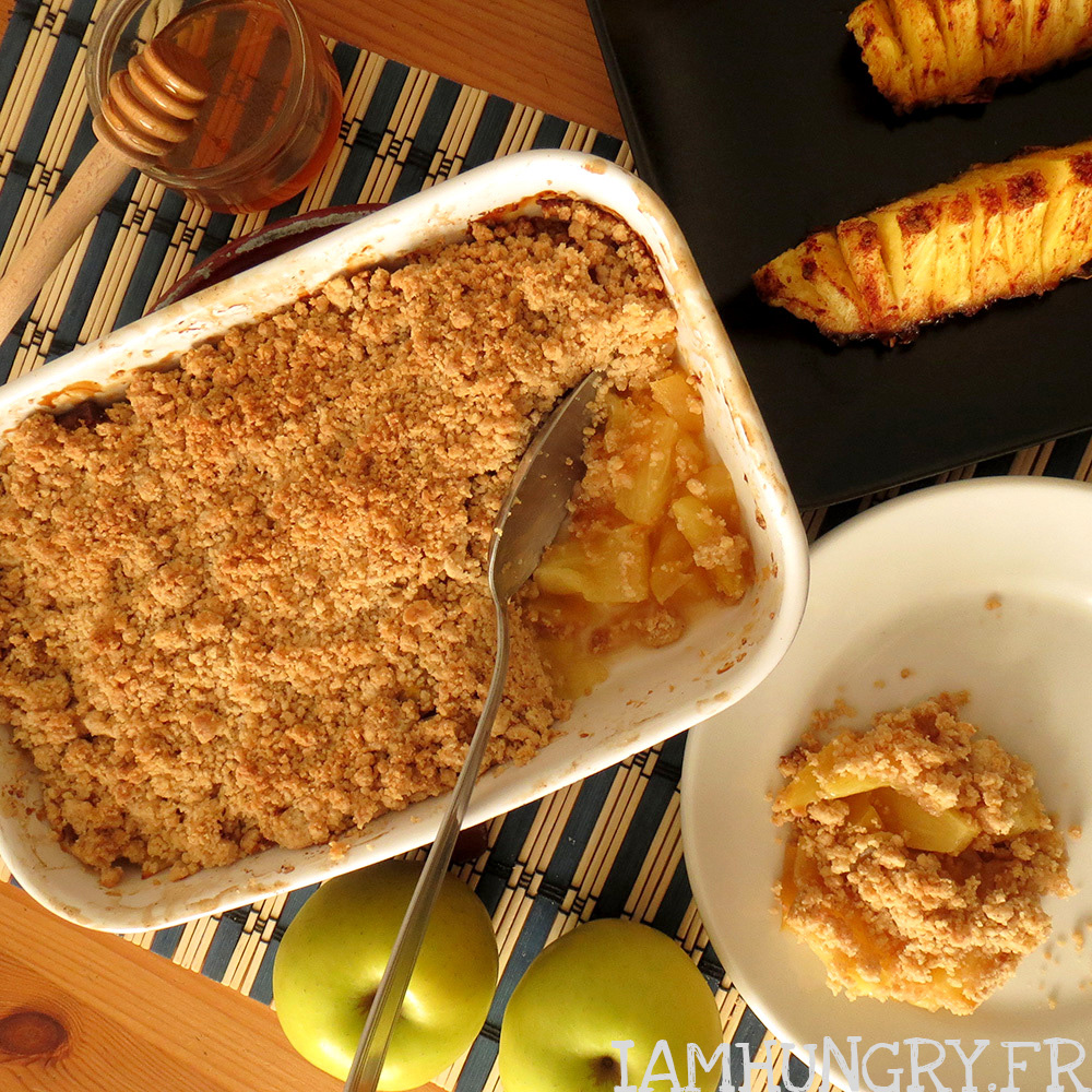 Crumble pommes et ananas- IAMHUNGRY