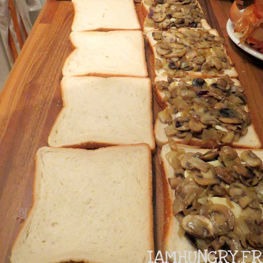 Croque-monsieur aux champignons et reblochon- IAMHUNGRY
