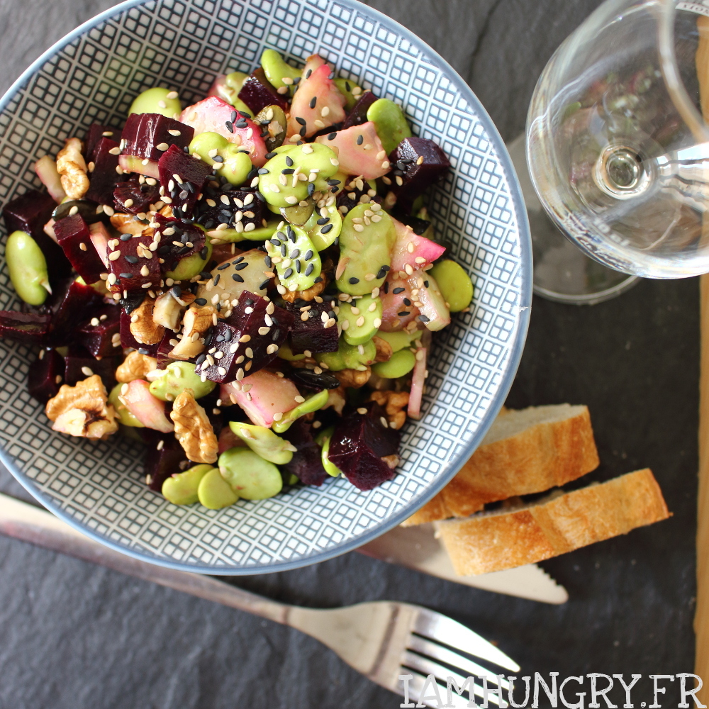 Salade de fêves et betteraves- IAMHUNGRY