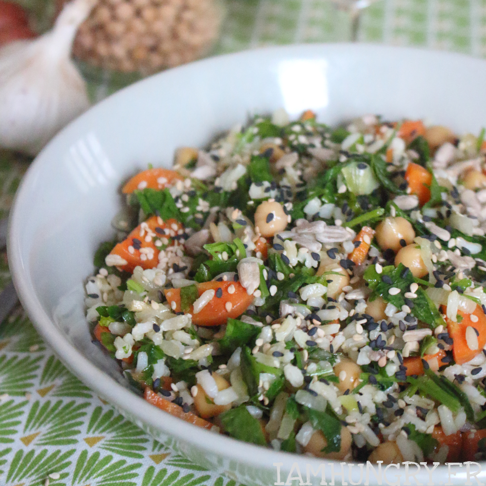 Riz sauté aux légumes et pois chiches- IAMHUNGRY