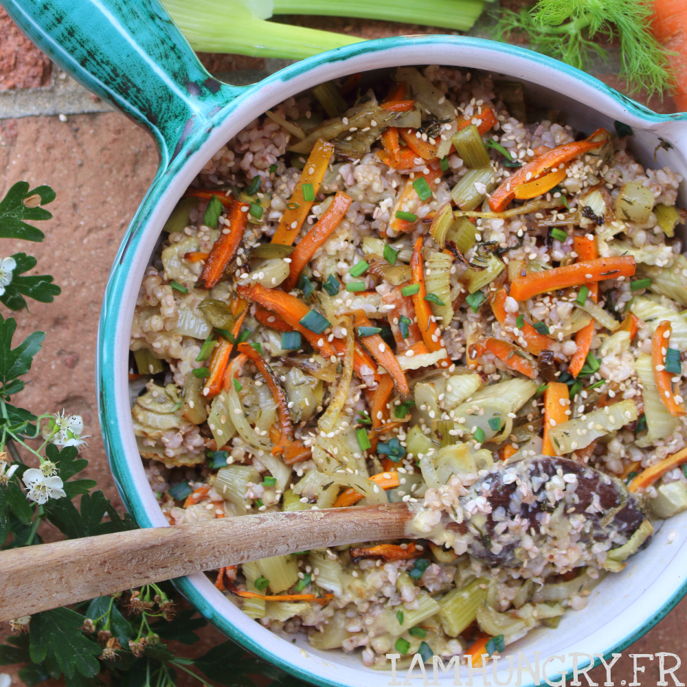 Salade de boulgour aux légumes rotis- IAMHUNGRY