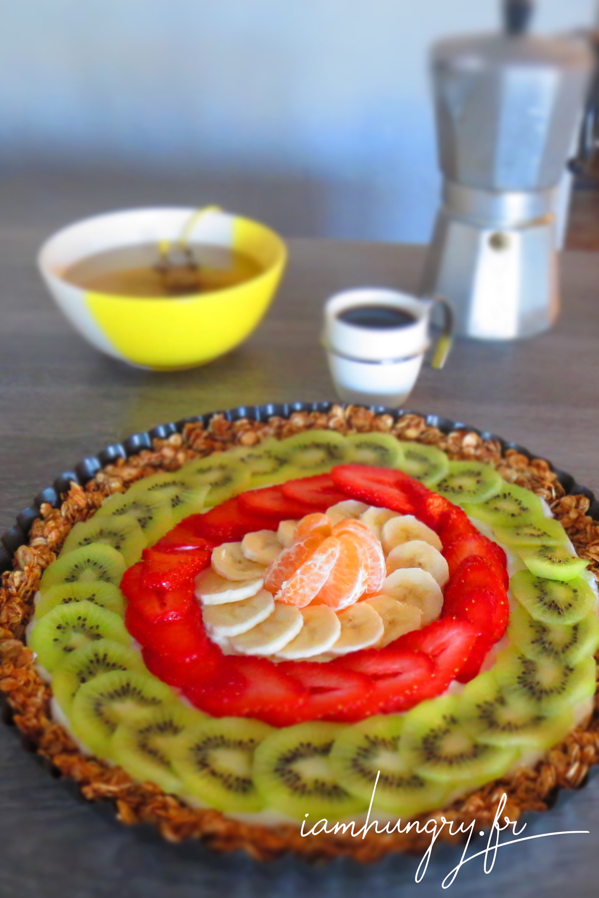 Tarte petit-déjeuner aux yaourt et aux fruits- IAMHUNGRY