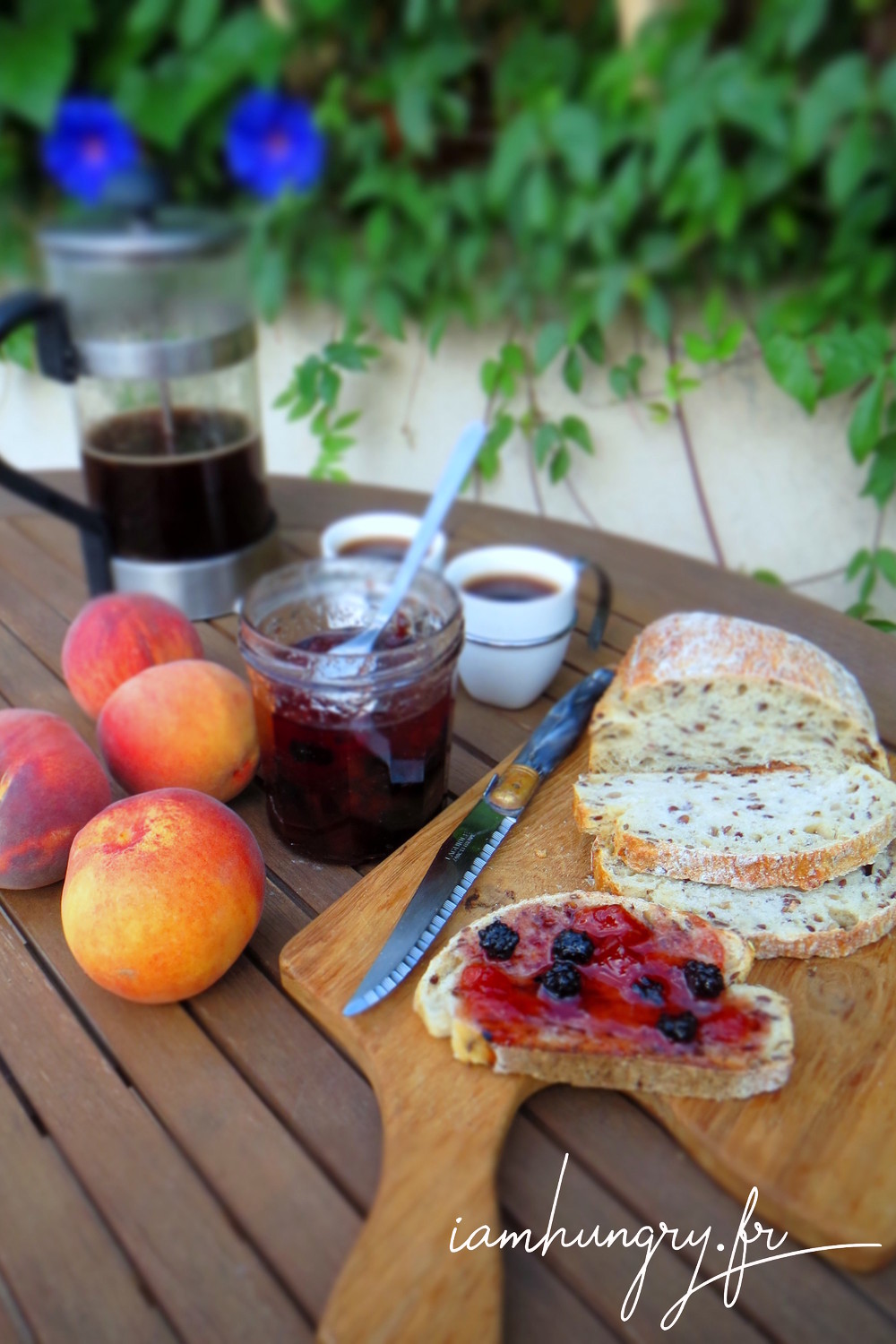 Confiture légère de pêches à la cassonade- IAMHUNGRY