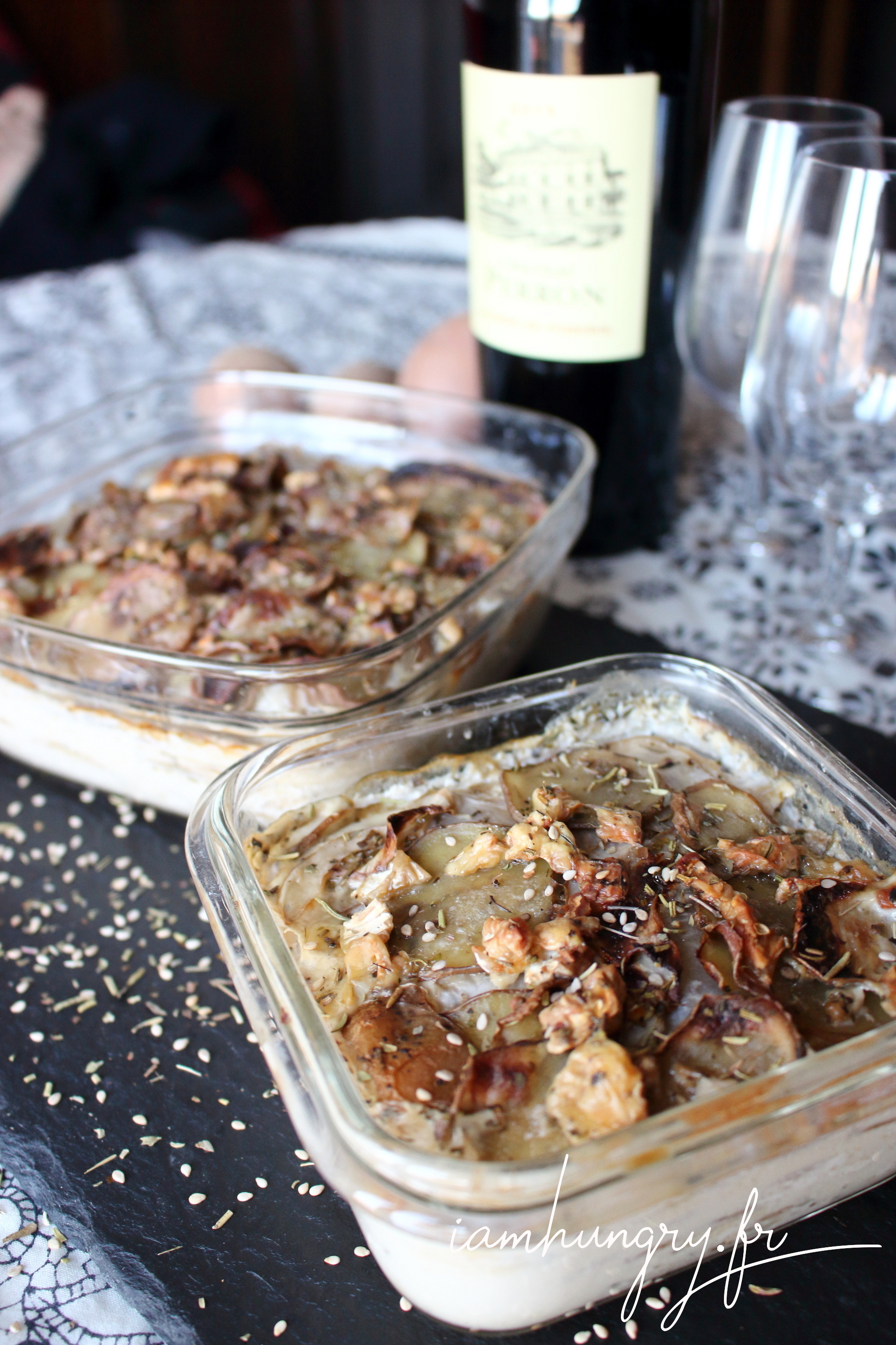 Gratin dauphinois patate navet et roquefort- IAMHUNGRY